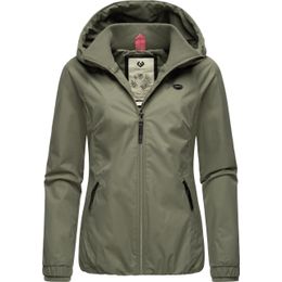 Outdoorjacke Ragwear "Dizzie", Damen, Gr. 4XL (48), gr&uuml;n, Au&szlig;enmaterial: 100% Polyester. Innenfutter: 100% Polyester. Wattierung: 100% Polyester, gerade h&uuml;ftbedeckend, &Auml;rmel ohne &Auml;rmelschlitz Rippstrickb&uuml;ndchen, Jacken Outdoorjacke, Wasserdichte &Uuml;bergangsjacke mit gro&szlig;er Kapuze
