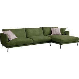 Ecksofa Egoitaliano, B:274cm H:77cm T:154cm, grün, Wohnzimmer, Sofas, "Sophia, Designsofa mit extrakomfortablem Sitzkomfort, Breite 274cm", mit