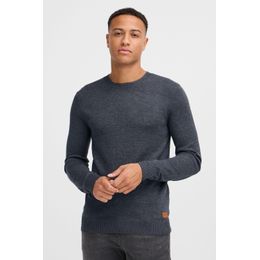 Blend Herren Strickpullover "BHLars"ensign blau, Gr. XXL, unifarben, Feinstrick, 50% Baumwolle, 50% Polyester, Pullover, Strickpullover mit