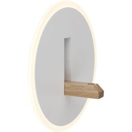 Globo LIGHTING LED Wandleuchte "AVERY", Ø 20,5cm H: 3cmweiß, Leuchten, Wandlampe/herunterklappbarer Kleiderhaken/Flur/Garderobe