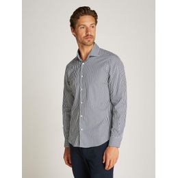 Tommy Hilfiger Herren Langarmhemd "FLEX POPLIN CLASSIC STP Regular Fit SHIRT", wei&szlig;, Gr. XL, Popeline, Obermaterial: 100% Baumwolle, Hemden, mit