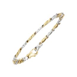 Jobo Damen Goldarmband "Diamantarmband Bicolor", 18,5cm, Diamanten Gelbgold 585 Weißgold 585gelbgold 585, Diamanten, Gelbgold 585, Weißgold 585,