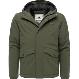 Funktionsjacke Ragwear "Shellis YOUMODO", Herren, Gr. XL (54), olivgr&uuml;n, Softshell, Obermaterial: 96% Polyester, 4% Elasthan; Innenfutter: 100% Polyester; Wattierung: 100% Polyester, gerade h&uuml;ftbedeckend, hoch geschlossener Ausschnitt, &Auml;rmel ohne &Auml;rmelschlitz Rippb&uuml;ndchen, Jacken Funktionsjacke, Wasserdichte Softshelljacke mit Kapuze