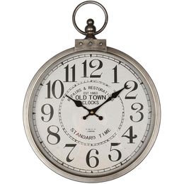 Wanduhr AMBIENTE HAUS, B:35cm H:47cm T:6cm, silber, Wohnzimmer, Wanduhren, "Wanduhr Silber 35cm"
