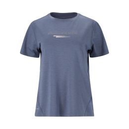 Endurance Herren Funktionsshirt "WANGE MELANGE", blau, Gr. 34, bedruckt, meliert, 92% Polyester, 8% Elasthan, Shirts, mit innovativer QUICK