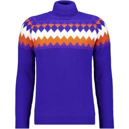 Ragman Herren Rundhalspulloverroyal, Gr. L, 90% Wolle 10% Baumwolle, Pullover