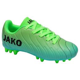 Fußballschuh Jako "J-SFGSWEEPER", Mädchen, Gr. 39, neon grün, ocean, Synthetik, Schuhe Fußballschuh, für Rasenplätze