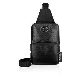 Umhängetasche Philipp Plein "Monogram", Damen, 0202, schwarz, schwarz, Taschen Umhängetasche
