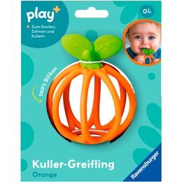 Ravensburger Kinder Greifling "Play+, Kuller-Greifling, Orange", bunt, Silikon, Greifspielzeug