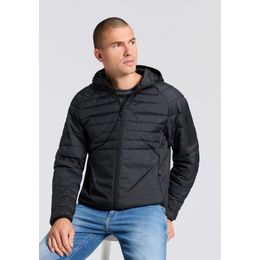 Steppjacke BOSS Green "OW Urbanex JT HD", Herren, Gr. 3XL, dunkelblau402, Web, Obermaterial: 100% Polyester, unifarben, regular fit normal, hoch geschlossener Ausschnitt, elastischer Bund, Jacken Steppjacke, Kapuze, Regular Fit, reflektierende Details