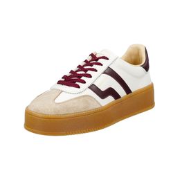 Gant Damen Plateausneaker "Gant Sneaker Lederimitat/Textil", Gr. 39, wei&szlig;, Lederimitat, Textil, Schuhe