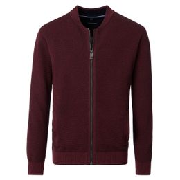 Strickjacke Casamoda "Casamoda Strickjacke uni", Herren, Gr. S, rot, 100% Baumwolle, Strickjacken