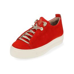 Paul Green Damen Sneaker "Paul Green Sneaker Veloursleder", Gr. 38, rot, Veloursleder, Schuhe