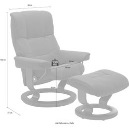 Relaxsessel stressless, B:88cm H:102cm T:77cm, grau, Leder BATICK: BATICK ist ein leicht korrigiertes, durchgef&auml;rbtes und genarbtes M&ouml;belleder, bei