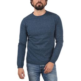 Blend Damen Strickpullover "BHAdrian", blau, Gr. L, unifarben, Feinstrick, 100% Baumwolle, Pullover, Strickpullover aus Feinstrick