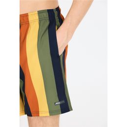 CRUZ Herren Badeshorts "Pieter", gelb, Gr. XL, gestreift, Elasthan, Polyester, Badehosen, aus leichtem und atmungsaktivem Material