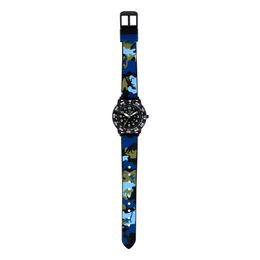 Cool Time Kinder Quarzuhr "The Cool Dino Camouflage"schwarz, hellblau, blau, khaki, Armbanduhren, Armbanduhr, Silikonarmband, Kinderuhr, Junge, analog