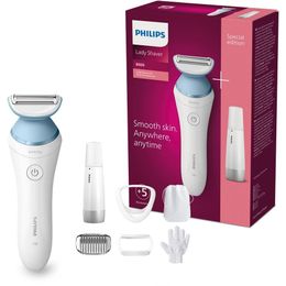 Philips Elektrokörperrasierer "SatinShave Advanced Series 8000 BRL166/91", weiß, B:12cm H:18,5cm T:6cm, Elektrorasierer, nass oder trocken, inkl.