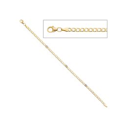 Goldarmband JOBO "Armband mit Blautopas", gelbgold 333, Armbänder, Damen, 19cm, Gelbgold 333, Goldarmband, 333 Gold 19 cm