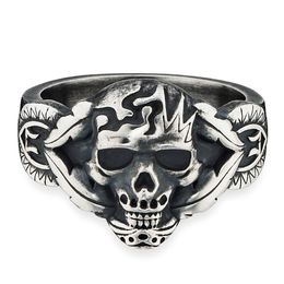 CAI CAÏ Herren Fingerring "925/- Sterling Silber matt oxidiert Totenkopf", 064 (20,4), Silber 925 (Sterlingsilber), silber, Silber 925 (Sterlingsilber),