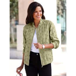 Classic Basics Damen Jackenblazer "Blouson", grün, Gr. 40, 100% Baumwolle, Blazer