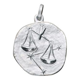 Sternzeichenanh&auml;nger Jobo "Anh&auml;nger Sternzeichen", silber 925, Schmuckanh&auml;nger, Damen, Waage, Silber 925 (Sterlingsilber), 925 Silber rund