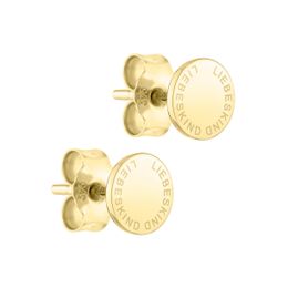 Kinder Paar Ohrstecker "Schmuck Geschenk Gold 375 Ohrringe Gold Collection", 6mm, Gelbgold 375, gold, Liebeskind Berlin, Gelbgold 375, Ohrringe