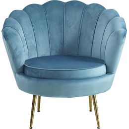 Loungesessel Salesfever, B:76cm H:78cm T:76cm, blau, 100% Polyester, Wohnzimmer, Sessel, "Clam - Design Cocktailsessel", Prachtvoll extravagantes