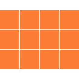 Fliesenaufkleber queence, B:15cm H:15cm T:0,1cm, orange, Dekorfolie, K&uuml;che, Fliesenaufkleber, "Unifarben", Stickerfliesen, selbstklebend, Sticker,