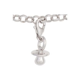 Jobo Damen Charm-Einh&auml;nger "Charm Baby-Schnuller"silber 925, Silber 925 (Sterlingsilber), Charms, 925 Silber rhodiniert