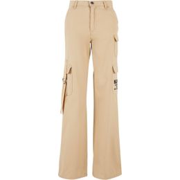 Karl Kani Damen Cargohose "Karl Kani Damen KW233-019-2 KK Retro Washed Cargo Pants"sand, Gr. XS, unifarben, 100% Baumwolle, Hosen