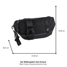 Camel Active Damen Bauchtasche "Connect", schwarz, Nylon, beschichtet, clean, unifarben, Taschen, perfekt durchdachtes modulares