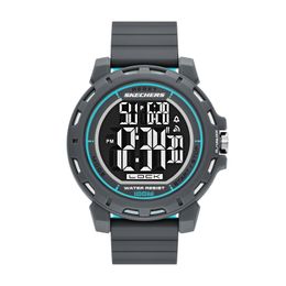 Skechers Herren Chronograph "NEWKIRK"grau, Armbanduhren, Quarzuhr, Armbanduhr, Herrenuhr, Silikonarmband, digital, Tag