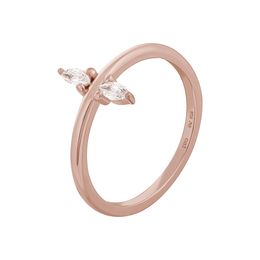 CAI CA&Iuml; Damen Fingerring "925 Silber ros&eacute;vergoldet mit Zirkonia", 048 (15,3), Silber 925 (Sterlingsilber)rot, Silber 925 (Sterlingsilber), Fingerringe