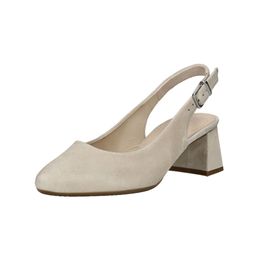 Gabor COMFORT Damen Slingpumps "Gabor Comfort Pumps Veloursleder", Gr. 40, beige, Veloursleder, Schuhe