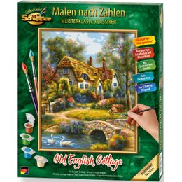 Schipper Kinder Malen nach Zahlen "Meisterklasse Klassiker - Old English Cottage", bunt, B:24cm H:30cm, Malvorlagen, Made in Germany