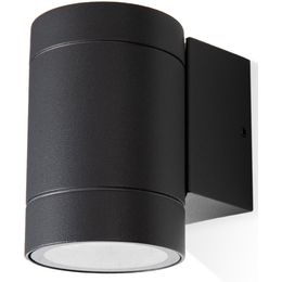 Paco Home Wandleuchte "LUSIWA", 1, H: 9,6cm, grau, Terrasse, Leuchten, In & Outdoor GU10 Aussenlampe Garten Hauswand Eingang Aluminium IP54