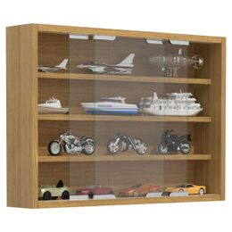 Wandregal Vcm, B:57cm H:40cm T:10cm, braun, Wohnzimmer, Regale, "Hängevitrine Wandvitrine Sammel Deko Agisa M"