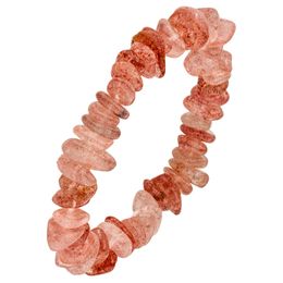 Armband JOBO "mit Erdbeerquarz barock", rosa, Armbänder, Damen, 19cm, Materialmix, Armband, elastisch 19 cm