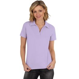 TRIGEMA Damen Poloshirt "TRIGEMA Poloshirt ohne Knopfleiste", lila, Basic, Gr. S, 100% Baumwolle, Shirts
