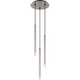 Globo LIGHTING Hängeleuchte "RYAN", Ø 2,5cm H: 120cm, 1 Stk.nickel matt, Esszimmer, Leuchten, Hängelampe/Pendelleuchte/Esszimmer/Wohnzimmer/Esstisch