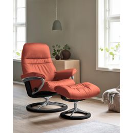 Relaxsessel stressless, B:83cm H:105cm T:74cm, rot, Leder BATICK: BATICK ist ein leicht korrigiertes, durchgefärbtes und genarbtes Möbelleder, bei