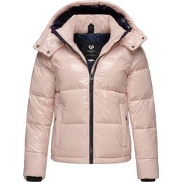 Steppjacke Ragwear "Roobie", Damen, Gr. XXL (44), pink (hellpink), Au&szlig;enmaterial: 100% Polyester. Innenfutter: 100% Polyester. Wattierung: 100% Polyester, gerade h&uuml;ftlang, &Auml;rmel ohne &Auml;rmelschlitz Rippstrickb&uuml;ndchen, Jacken Steppjacke, super stylische, g&auml;nzende Damen Winterjacke