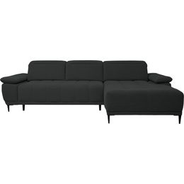 Ecksofa WERK2, B:277cm H:82cm T:177cmgrau, 100% Polyester, Wohnzimmer, Sofas, "Memo Focus-S"