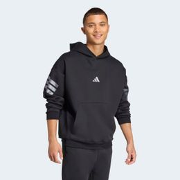 Kapuzensweatshirt adidas Sportswear "M FI 3S HD HLD", Herren, Gr. L, schwarz, Obermaterial: 67% Polyester, 33% Baumwolle, Sweatshirts