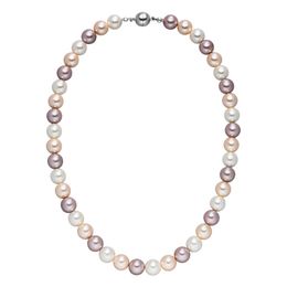 Kette ohne Anh&auml;nger Jobo "Perlenkette", mehrfarbig, Halsketten, Damen, Messing, L: 45, multicolor 10 mm 45 cm