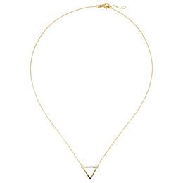 Jobo Damen Kette mit Anh&auml;nger "Dreieck", Diamanten Gelbgold 585, L: 42gelbgold 585, Diamanten, Gelbgold 585, Halsketten, 585 Gold mit 4 Diamanten