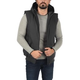 Blend Herren Kurzweste "BHElano"phantom grau, Gr. S, unifarben, 100% Polyester, Westen, Praktische Outdoor Weste mit Kapuze und Innentasche