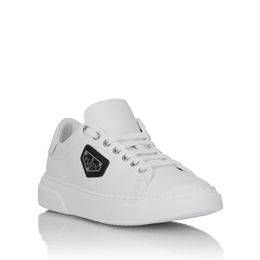 Sneaker Philipp Plein "Iconic Plein", Damen, Gr. 35, Normalschaft, 01, wei&szlig;, Schuhe Sneaker