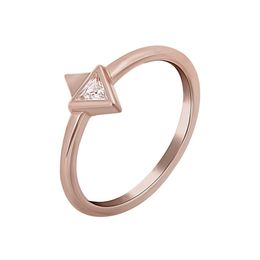 CAI CA&Iuml; Damen Fingerring "925 Silber ros&eacute;vergoldet mit Zirkonia Dreieck", 052 (16,6), Silber 925 (Sterlingsilber)rot, Silber 925 (Sterlingsilber),